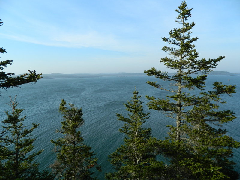 Coast Guard Trail, West Quoddy Head, overlooking Quoddy Narrows towards ...