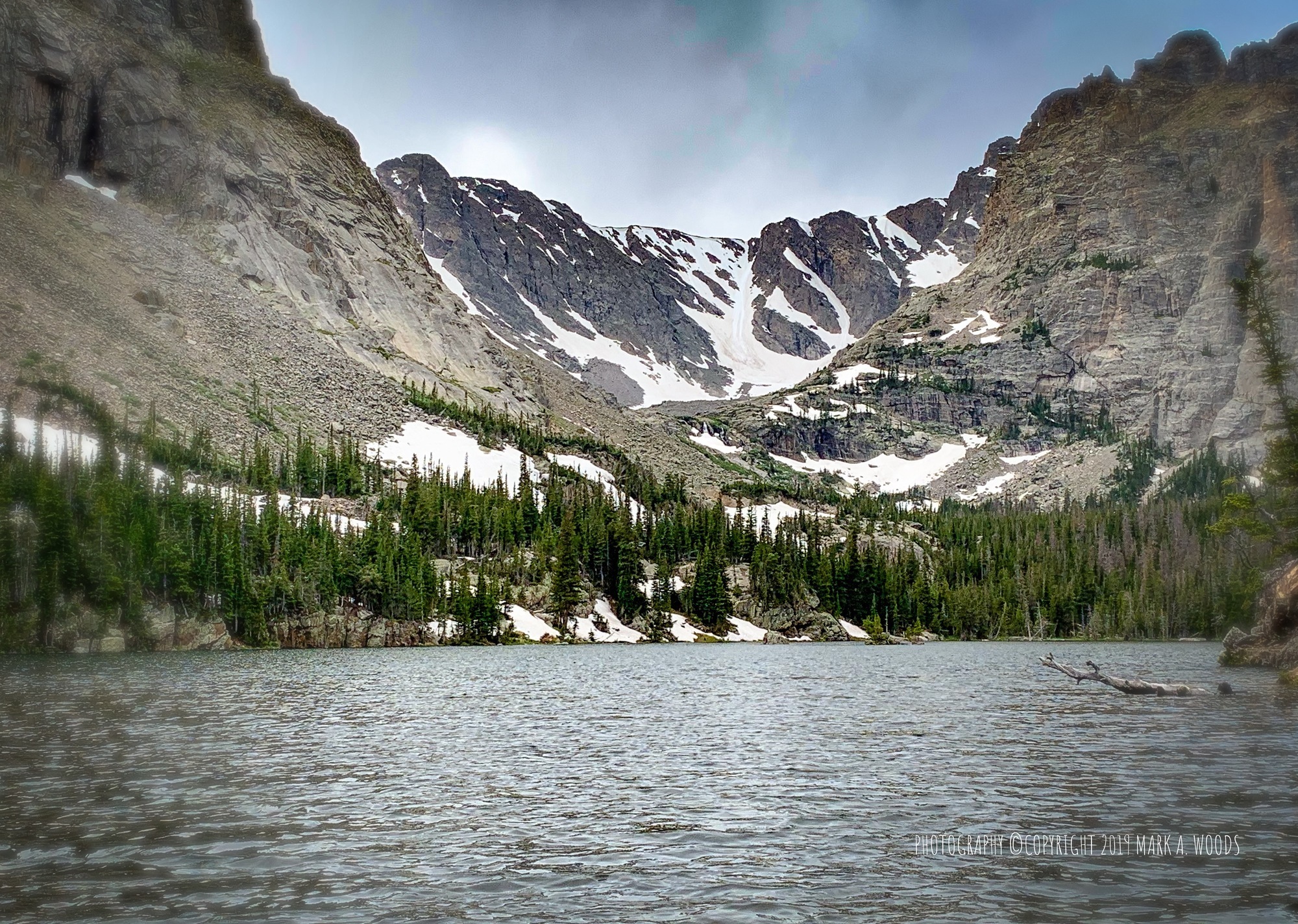 Glacier Gorge Trail, Rocky Mountain National Park.V View north across ...
