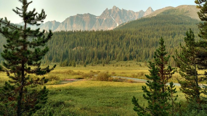 Poboktan Creek is in a meadow below Poboktan Pass Trail and Waterfalls ...