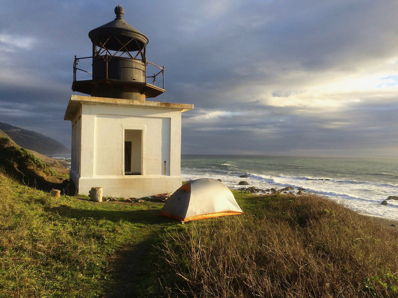 Campsite next to Punta Gorda Lighthouse