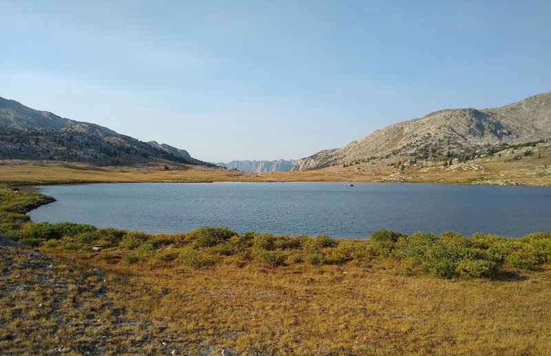 Summit Lake as seen from its south end. Directly to the north (center ...