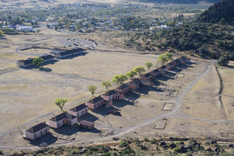 View of Fort Davis National Historic Site from the Scenic Overlook. The ...