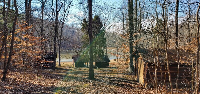 Shelter and buildings by German Ridge Lake constructed by the Civilian ...