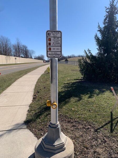 Crossing signals help with safety at the intersections