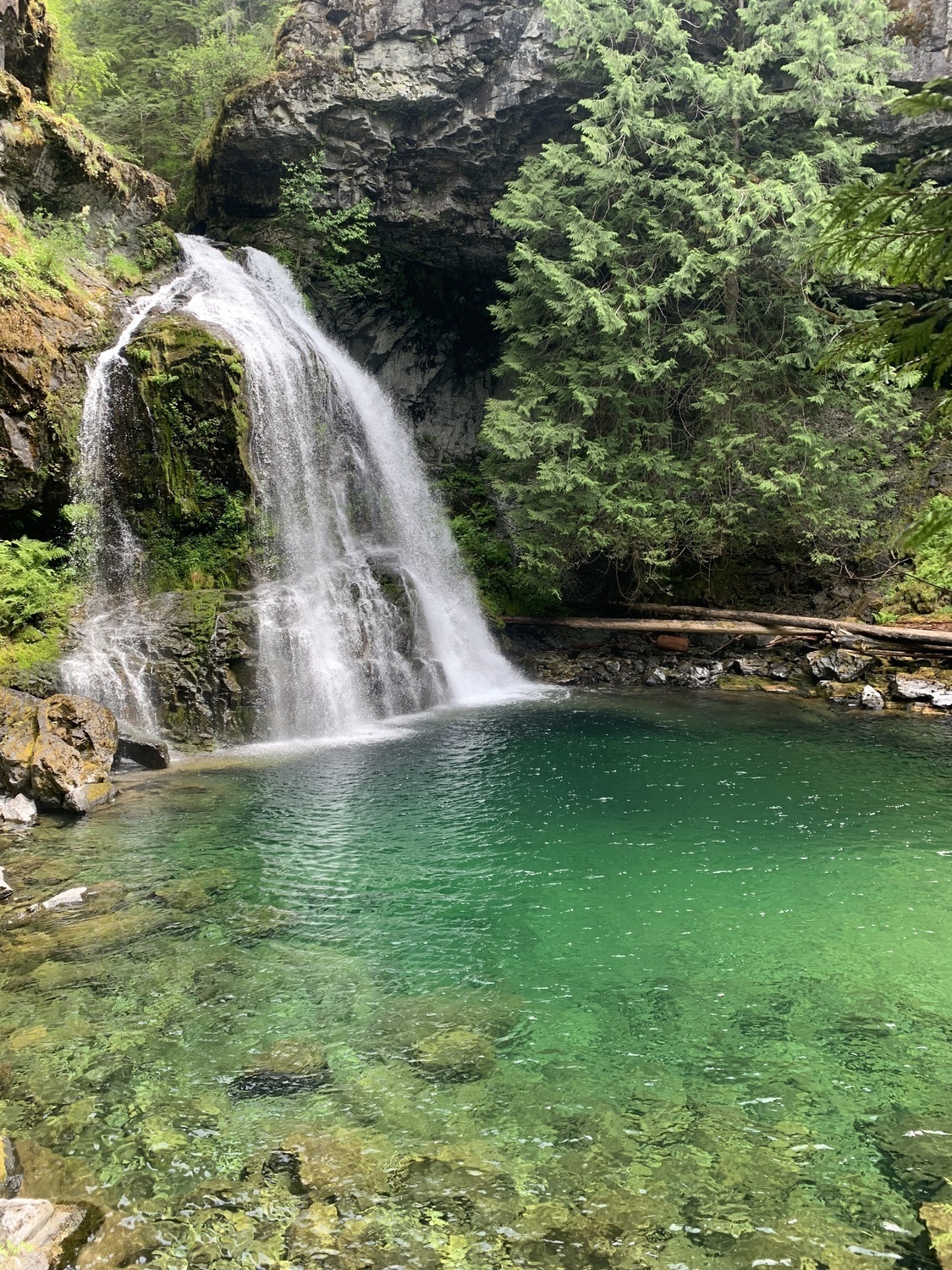 Black Hole Falls and it's beautiful pool