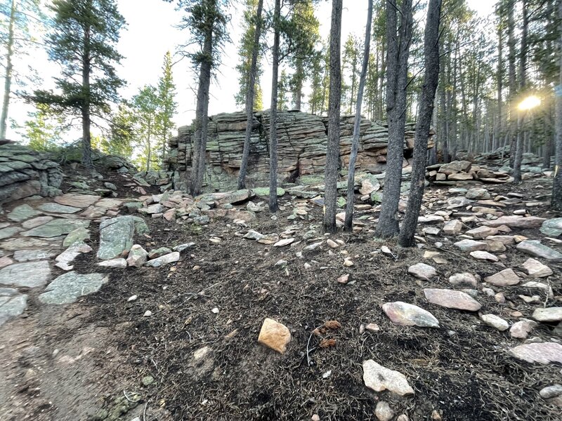 Beautiful Rock formations and wonderful man made rock side walk on ...