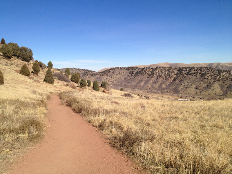 Red Rocks trail at the Saddle above the Morrison Slide intersection ...