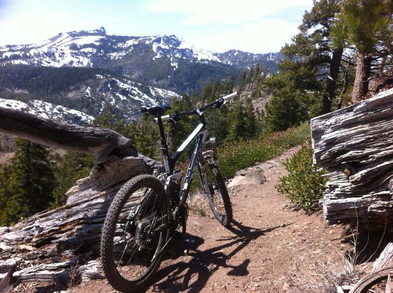 View of Castle Peak on the Donner Lake Rim Trail Truckee, Ca.