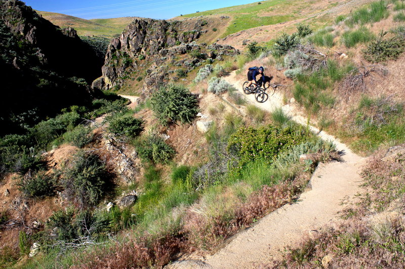 Heading to Shaw Mountain Road for a long climb to eventually return down the infamous Three ...