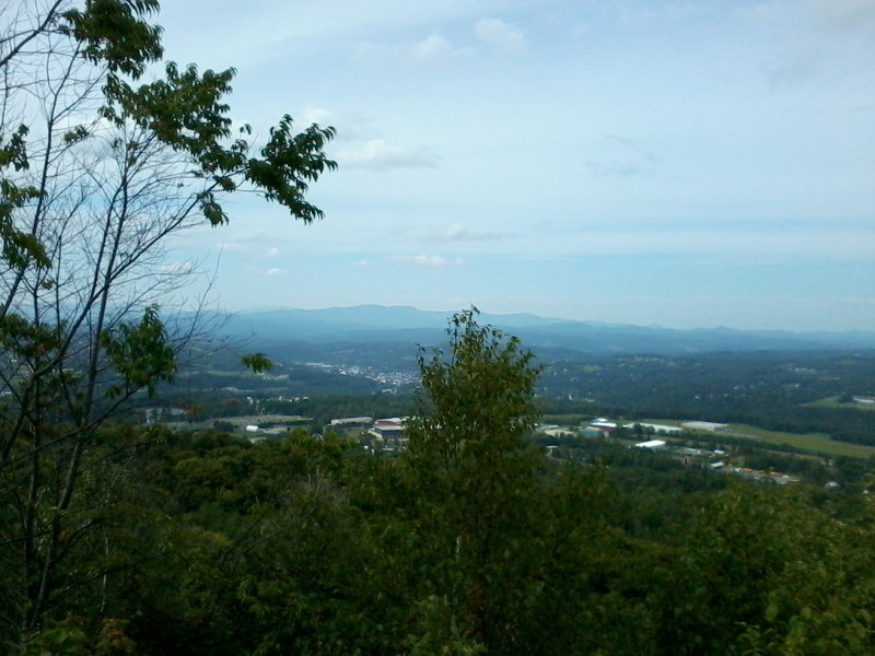 A view from the top of Millstone Hill. There is a trail stub that leads ...
