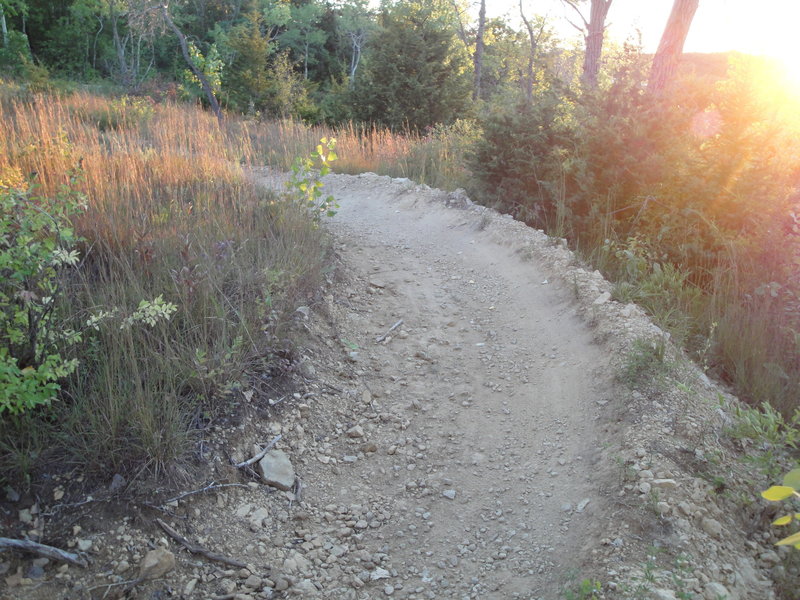 The upper part of the trail is much more rocky than the section along ...