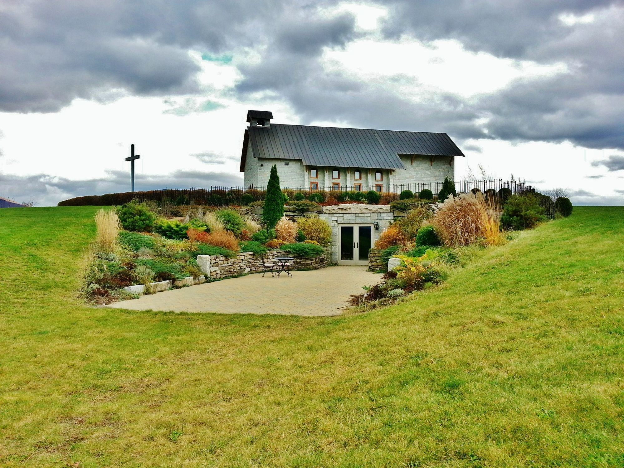 Darling Hill Chapel on a stormy day. Best trail rest stop anywhere.
