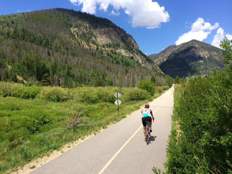 Cruising along the Frisco Bike Path