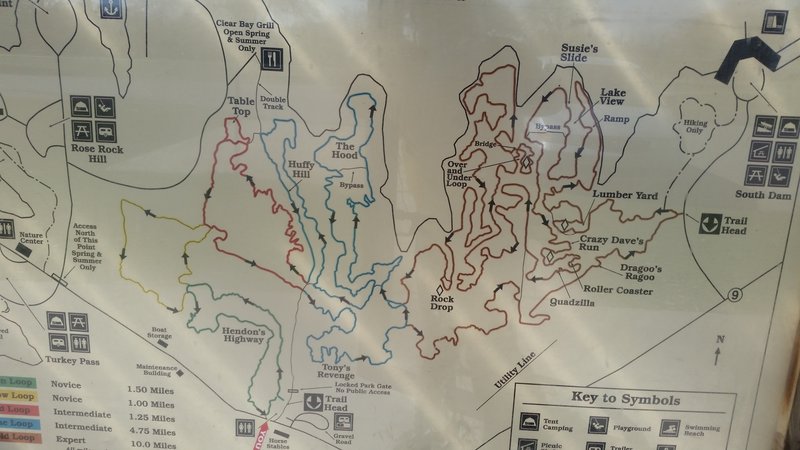 Trail map at trailhead
