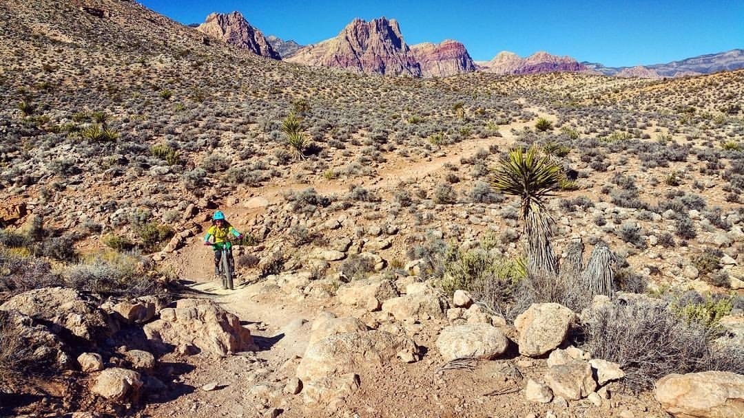 Blue Diamond Loop back to town; fun, flowy, with berms and rock gardens!