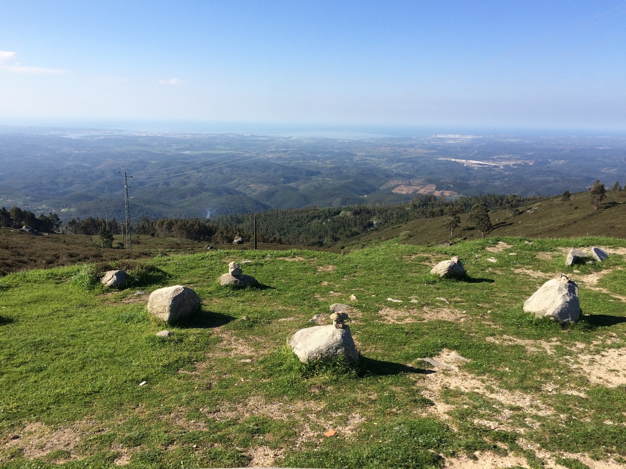 View from the summit of Foia, the highest mountain in Portugal's ...
