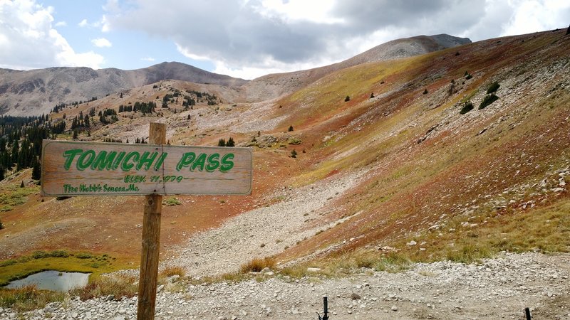 The view from Tomichi Pass is great. The next hike-a-bike takes you to ...