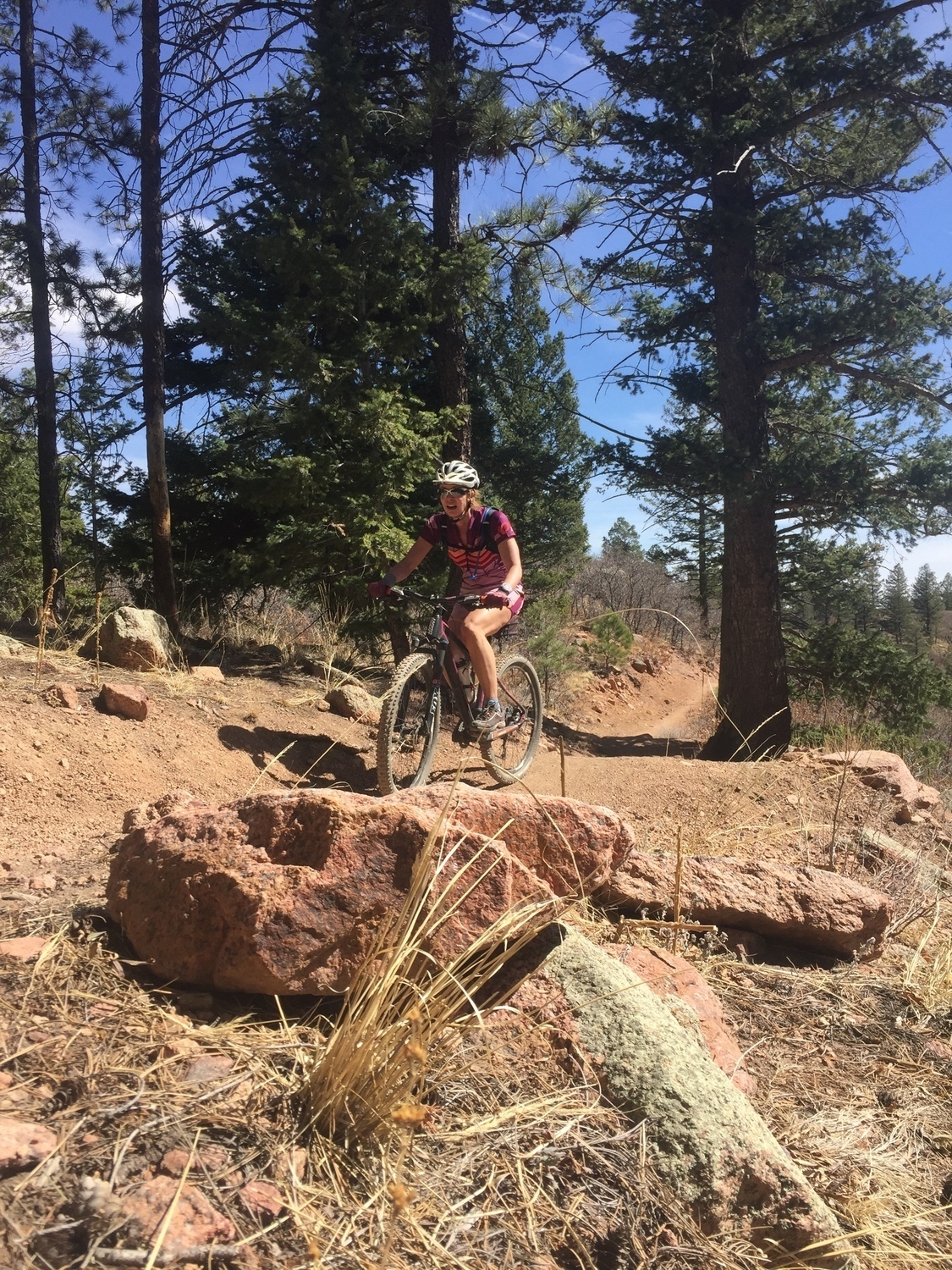Just at the top of the longest climb on the AFA Falcon Trail Loop if ...
