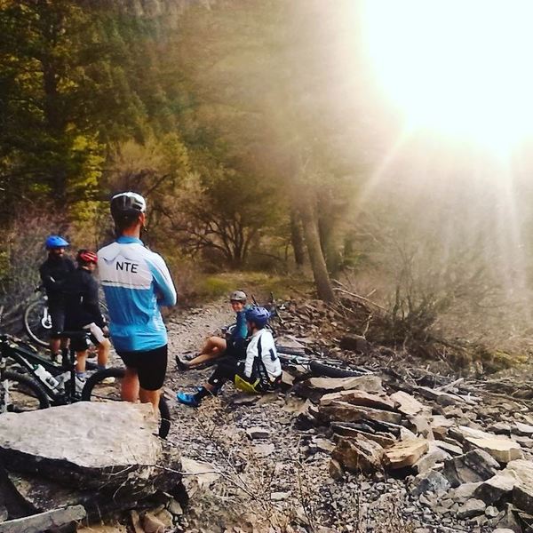 Taking a break along the Spring Hollow Trail, Logan UT.