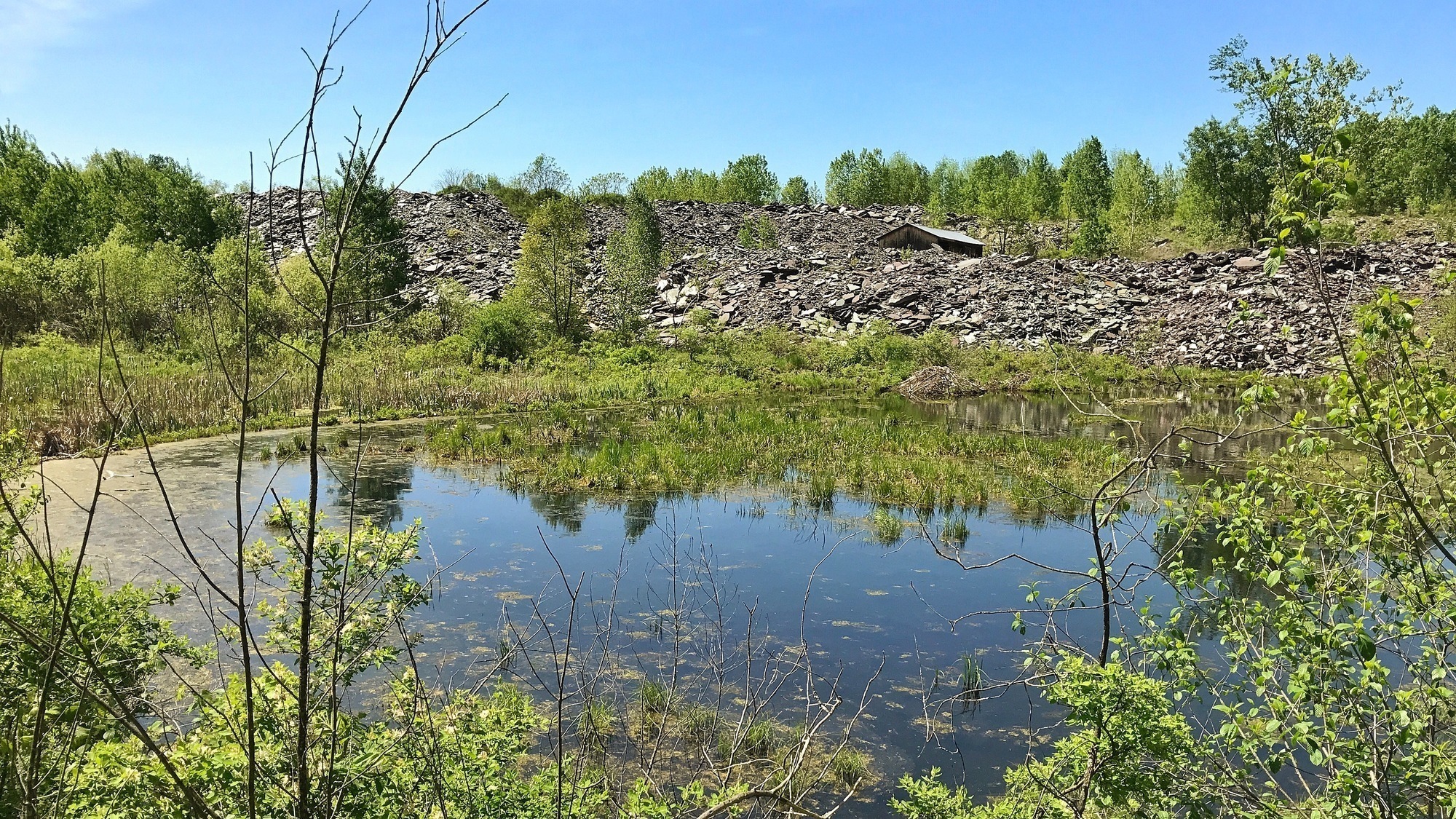 Debris from slate quarries is a common site in Vermont's Slate Valley ...