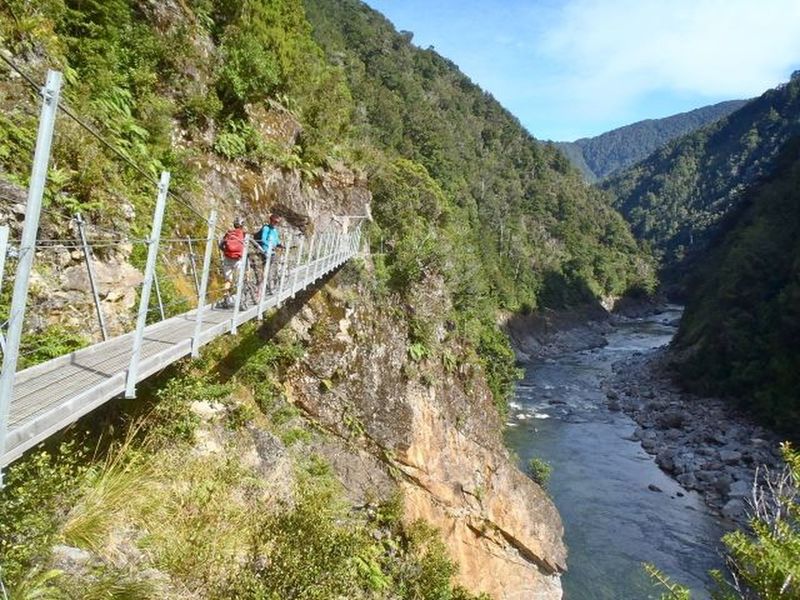 One of the land bridges across the Suicide Slips created by the 1929 ...