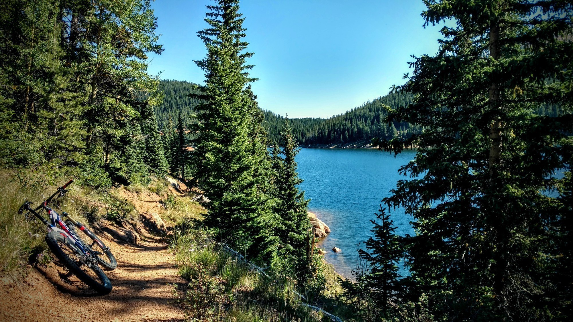 Mason Reservoir from the Mason Trail.