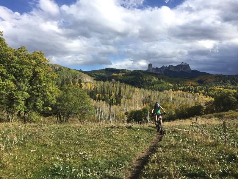 Courthouse Mountain is the perfect backdrop for this scenic trail.