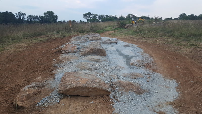 Triple Step Up Rock Feature just before we finished - center line has ...