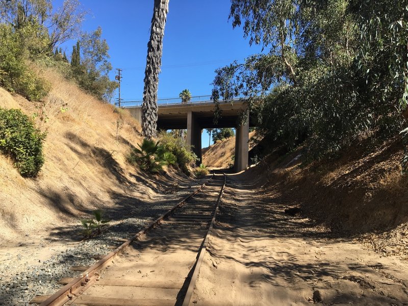 Harbor Blvd bridge over railroad track trail connecting Juanita Cooke ...