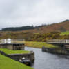 Moy swing-bridge, low clouds