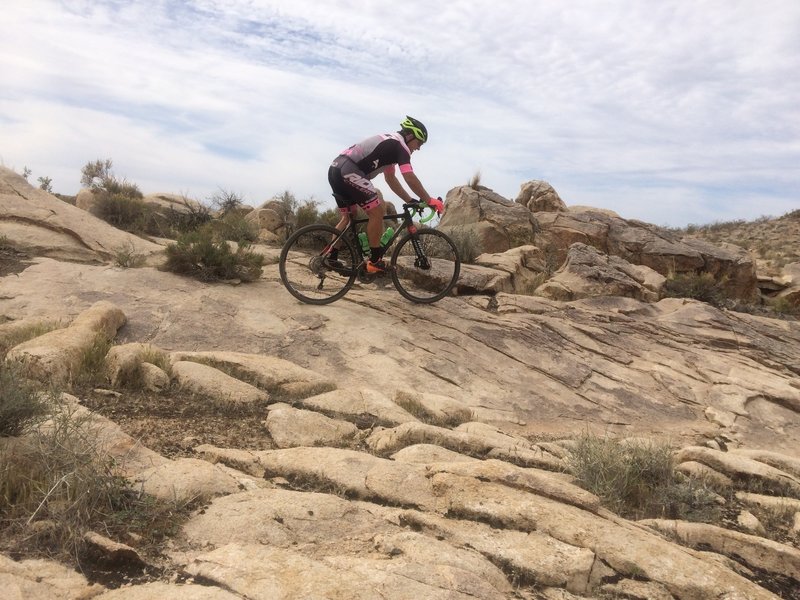 Slab riding at Bell Mountain.