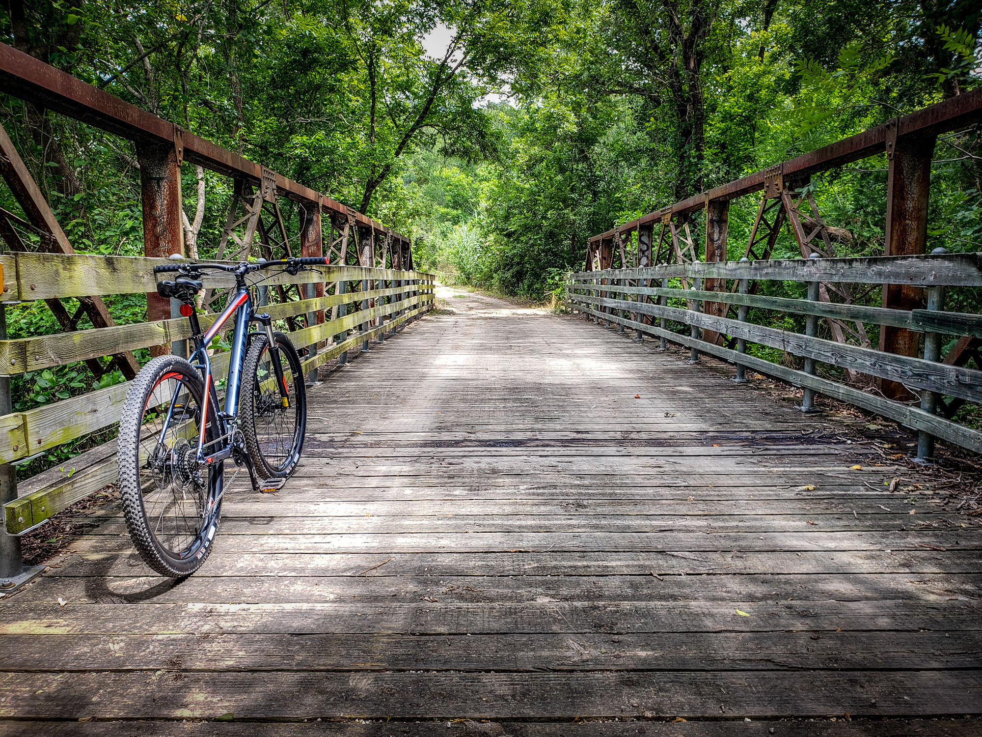 Warren Pony Truss Bridge at the southeastern edge of the park.