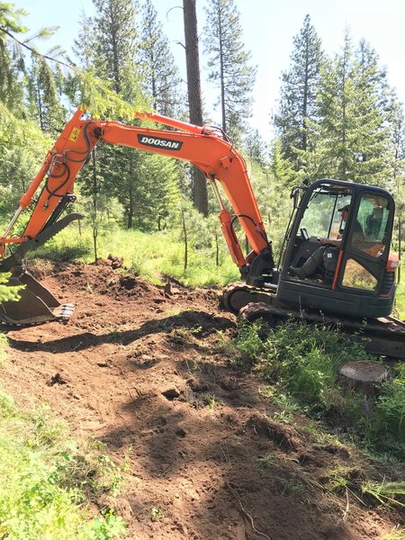 Mike Riley, Riley Construction, donating some machine time to build a ...