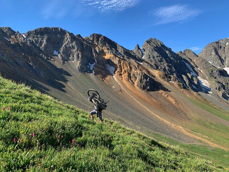 Hike-a-bike from Velocity Basin
