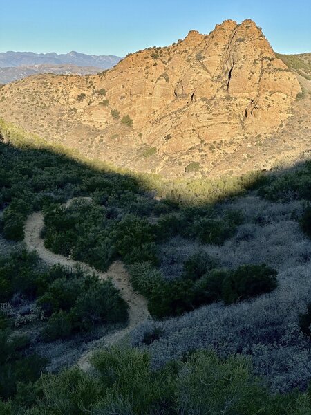 Morning light creeping into the ravine of lower Chumash Trail. One of ...
