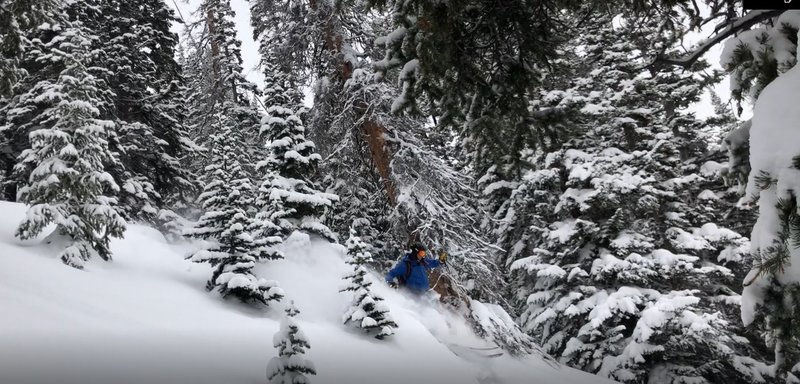 Chimney Chute Ski Ascent, Winter Park, Colorado